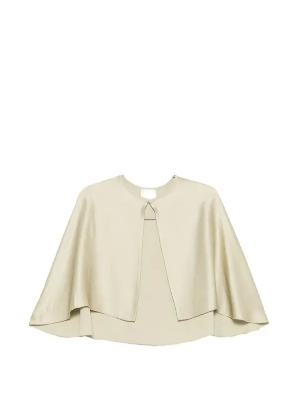 FORTE_FORTE Satin Cape Shirt - Multicolor