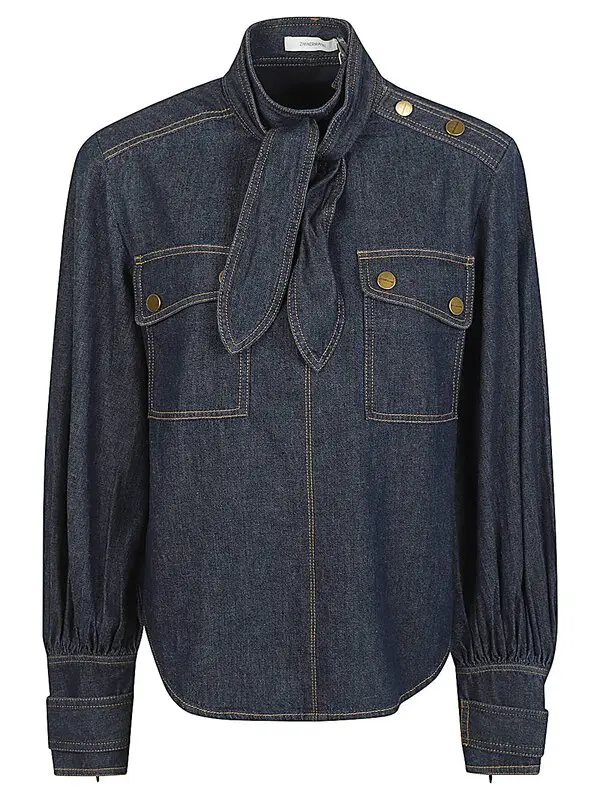Zimmermann Denim Cargo Blouse
