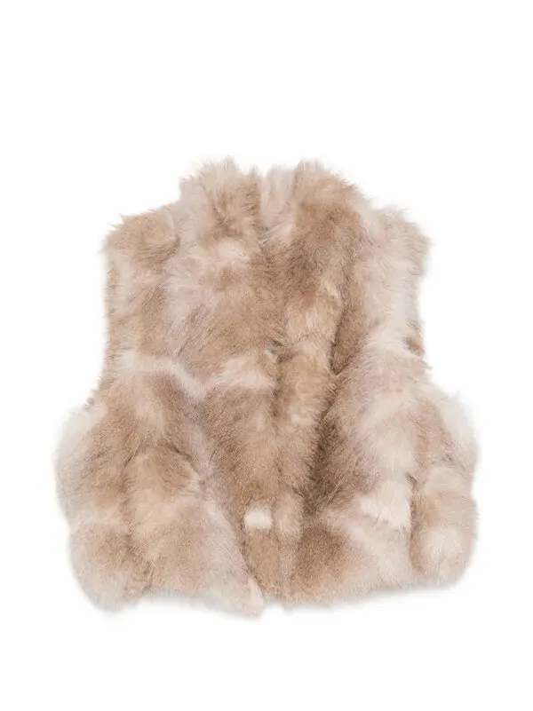 FORTE_FORTE Faux Fur Vest - Multicolor