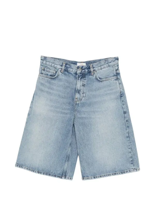 TOTEME Denim Cotton Bermuda Shorts - Multicolor