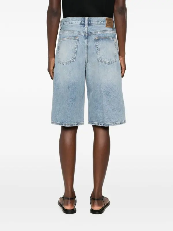 TOTEME Denim Cotton Bermuda Shorts