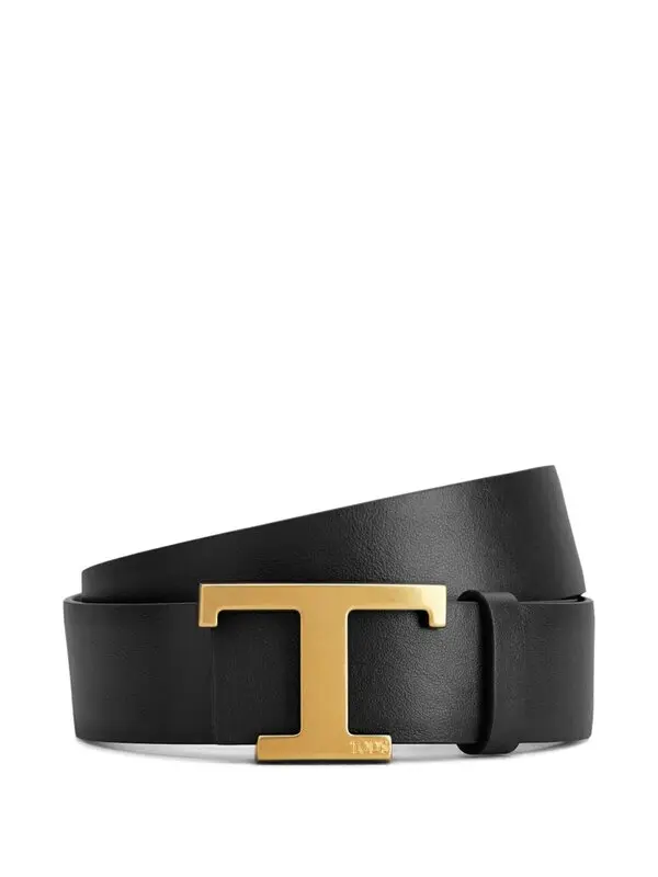 TOD'S Timeless Leather Belt With Logo Buckle - Multicolor