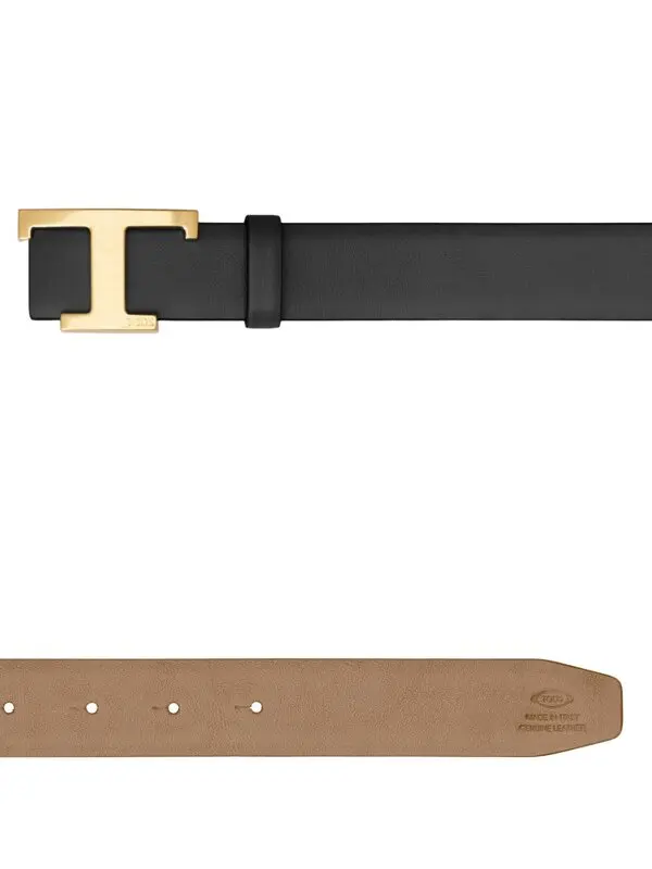 TOD'S Timeless Leather Belt With Logo Buckle - Multicolor