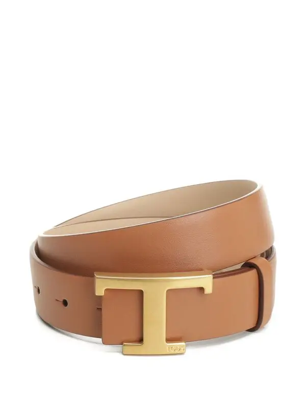 TOD'S Timeless Leather Belt With Logo Buckle - Multicolor