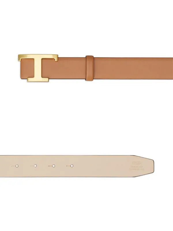 TOD'S Timeless Leather Belt With Logo Buckle - Multicolor