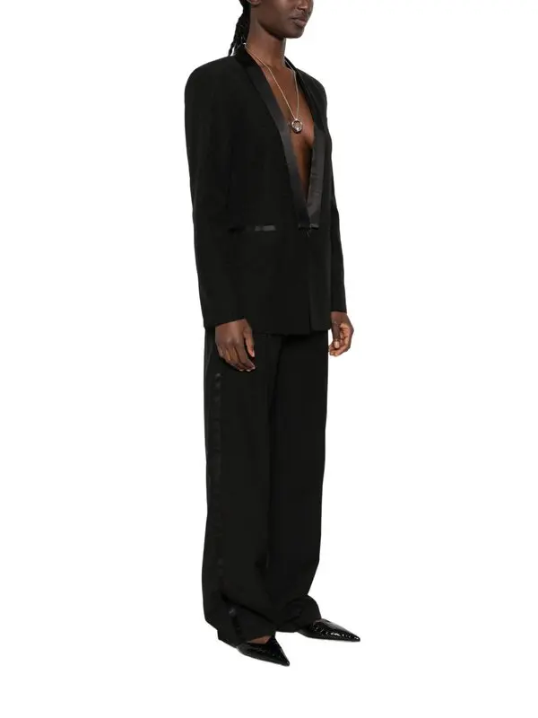 FORTE_FORTE Wool Blend Smoking Jacket - Multicolor