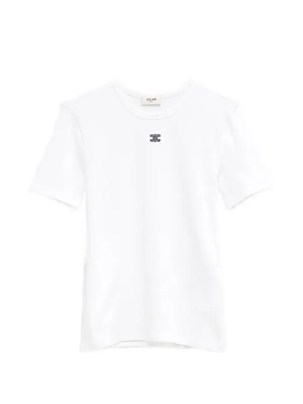Celine Logo Cotton T-shirt