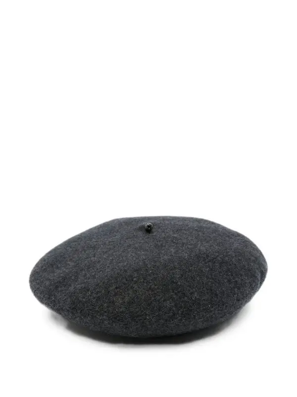 Brunello Cucinelli Felted Wool Basque Hat With Monili Chain Detail - Multicolor