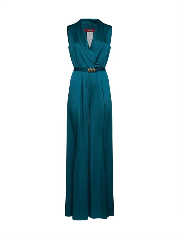 Max Mara Belted Tuxedo Jumpsuit - Multicolor