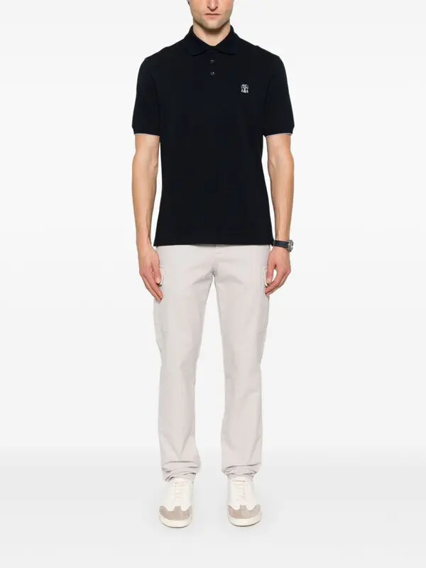 Brunello Cucinelli Logo Cotton Polo Shirt