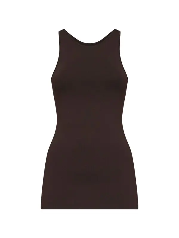 TOTEME Walnut Compact Knit Classic Tank Top - Multicolor