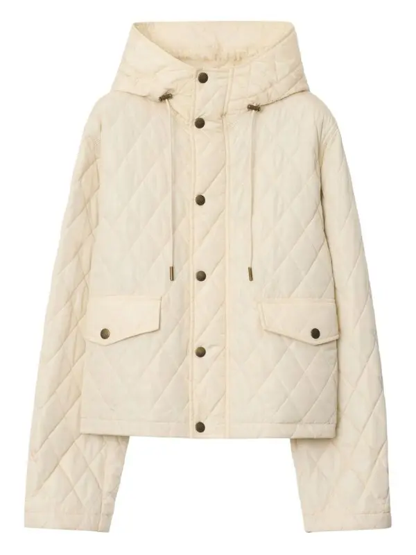 Burberry Quilted Hooded Jacket - Brown