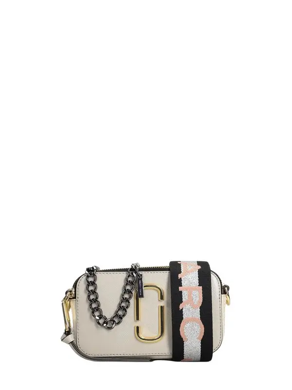 Marc Jacobs Snapshot Handbag In Textured Leather With Gold Logo Plaque