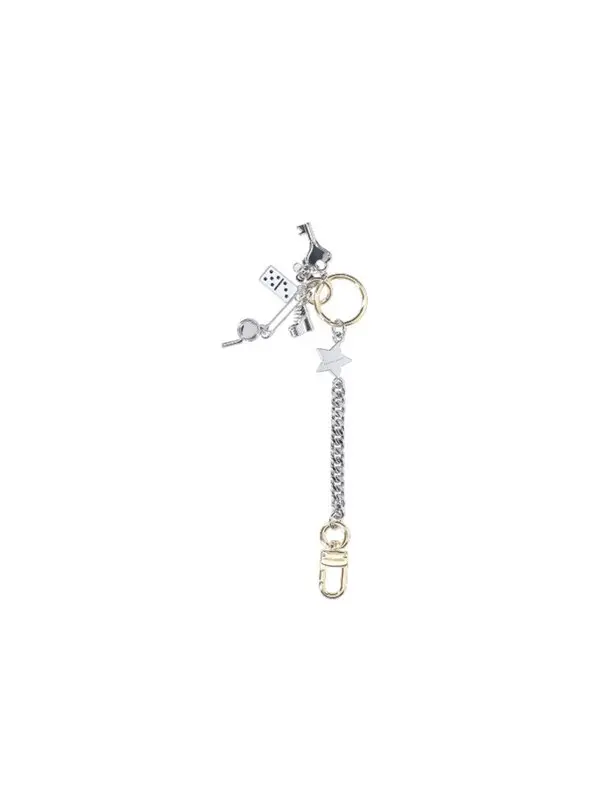 Marc Jacobs Charm Keychain With Mixed Charms - Silver