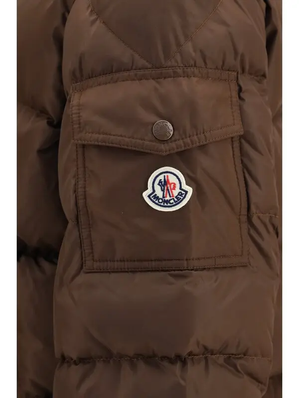 Moncler Maya Short Down Jacket - Brown