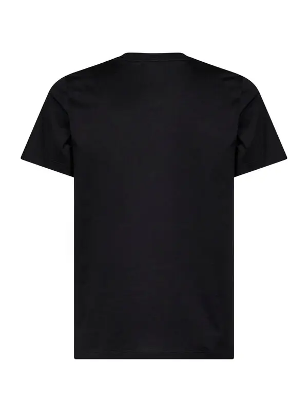 Moncler Black Cotton Jersey T-shirt With Double Logo Patch