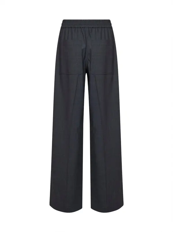 Brunello Cucinelli Dark Grey Wool Loose Track Trousers