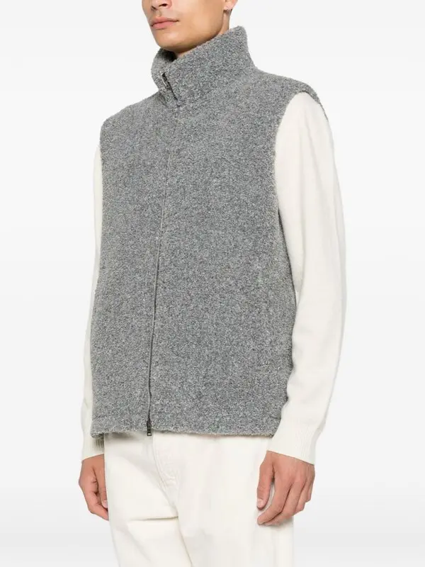 Herno Sleeveless High Neck Zip Vest - Multicolor