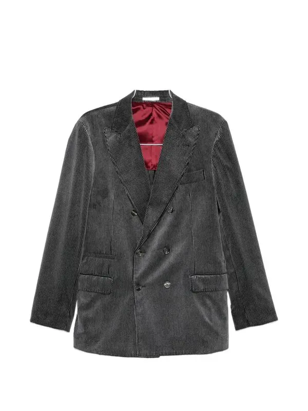 Brunello Cucinelli Corduroy Double-breasted Jacket - Multicolor
