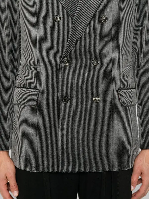Brunello Cucinelli Corduroy Double-breasted Jacket - Multicolor