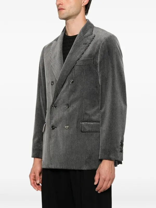 Brunello Cucinelli Corduroy Double-breasted Jacket - Multicolor
