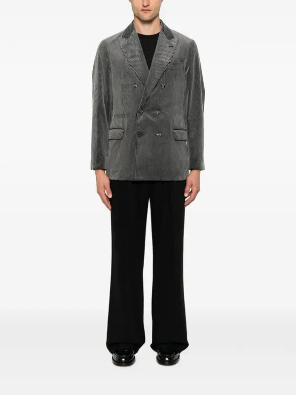 Brunello Cucinelli Corduroy Double-breasted Jacket - Multicolor