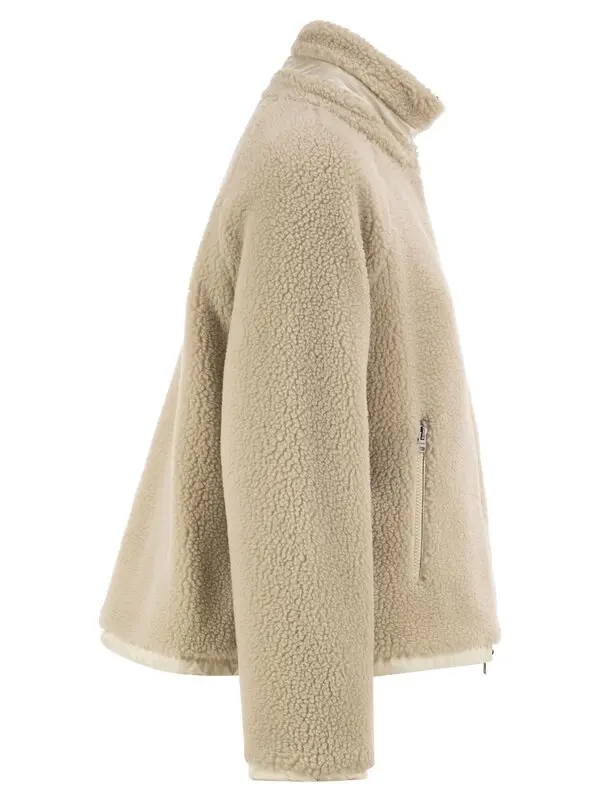 Herno Reversible Teddy Fleece And Technical Nylon Jacket