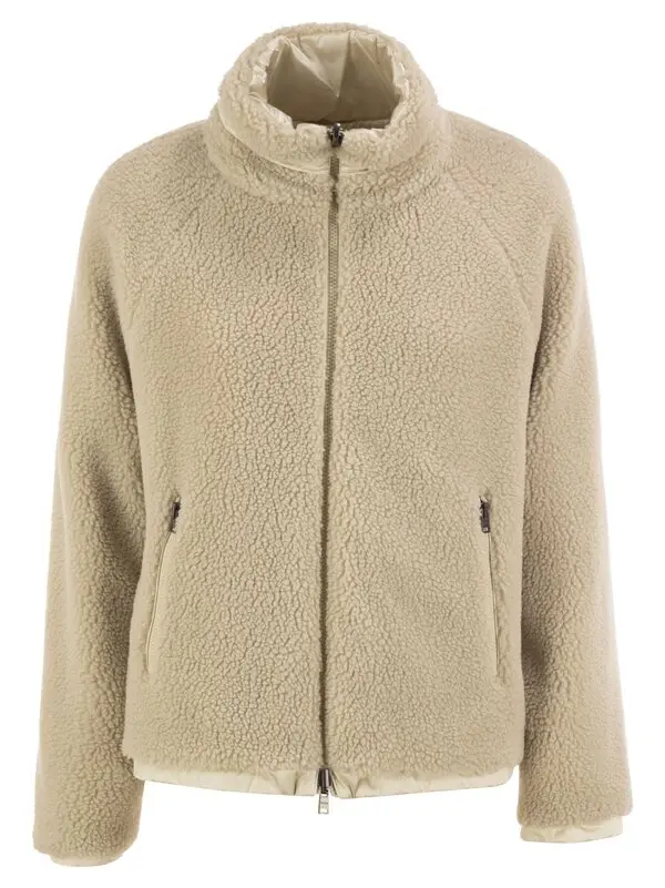 Herno Reversible Teddy Fleece And Technical Nylon Jacket - Multicolor
