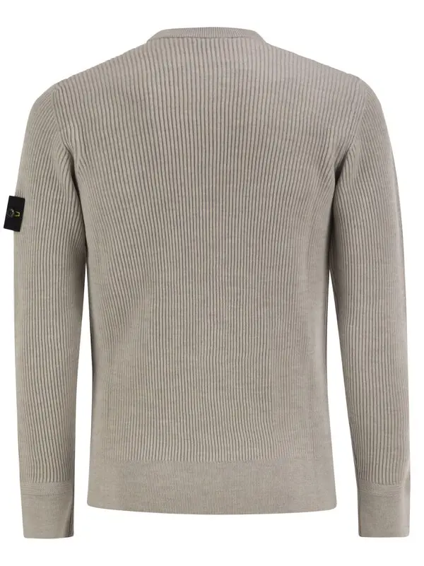 Stone Island Ribbed Crew Neck Jumper - Multicolor