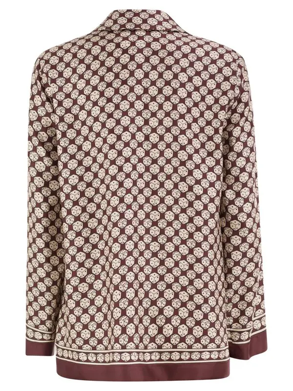 Max Mara S Silk Printed Shirt - Multicolor