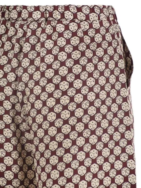 Max Mara Printed Silk Twill Wide-leg Trousers - Multicolor