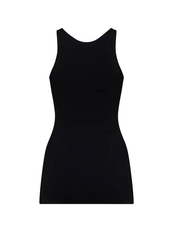 TOTEME Black Compact Knit Classic Tank Top - Multicolor