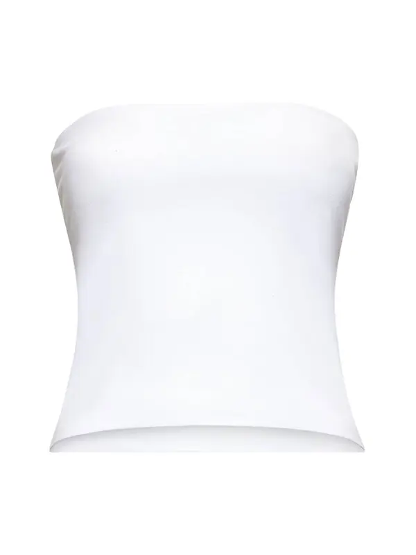 Brunello Cucinelli White Jersey Bandeau Top - Multicolor