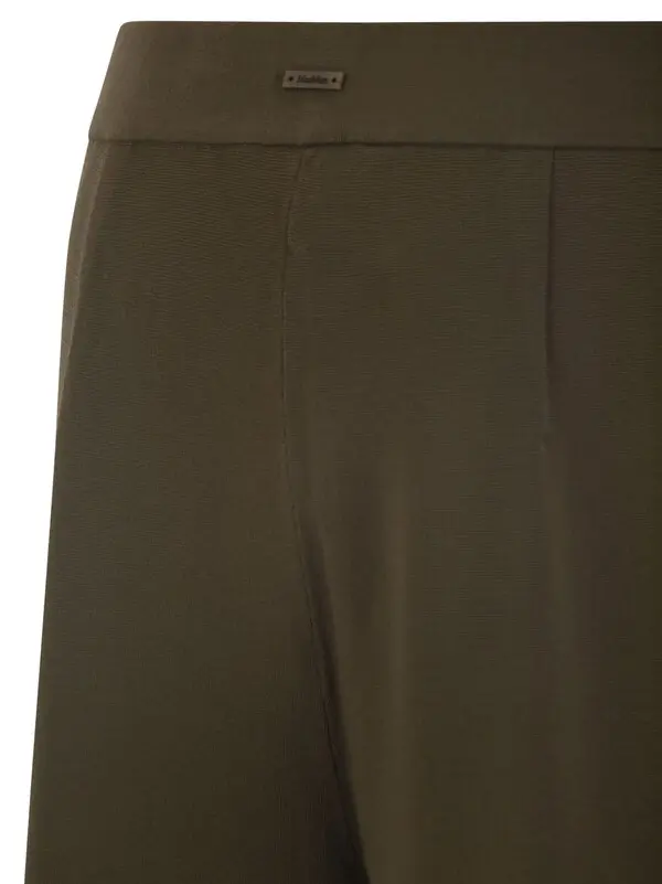 Max Mara Faida Wide-leg Viscose Knit Trousers - Yellow
