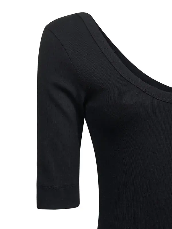 Brunello Cucinelli Ribbed Stretch Jersey T-shirt With Monili Detail - Multicolor