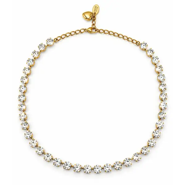 SHINE LIKE ME Plated Sterling Silver Crystal Necklace - Gold