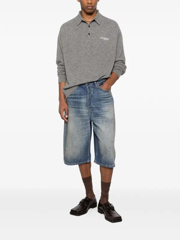Acne Studios Logo Wool Polo Shirt