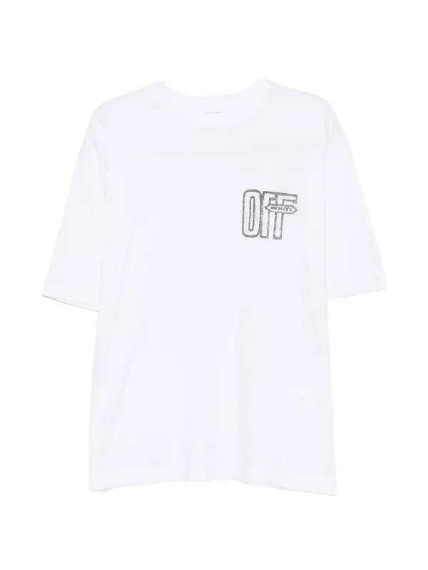 Off-White Motion Arrow Skate Cotton T-shirt - Multicolor