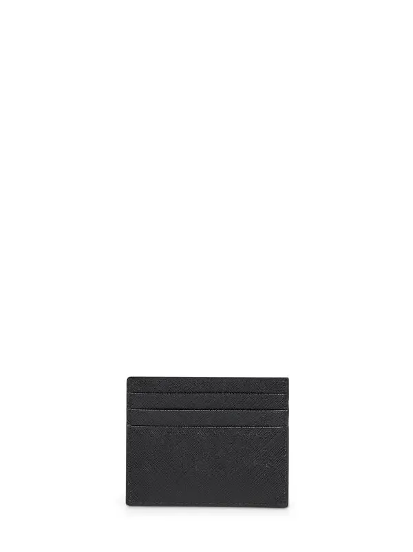 Prada Accessori Pelletteria Black Saffiano Leather Card Holder