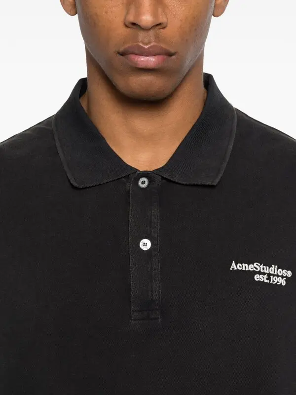Acne Studios Logo Cotton Polo Shirt