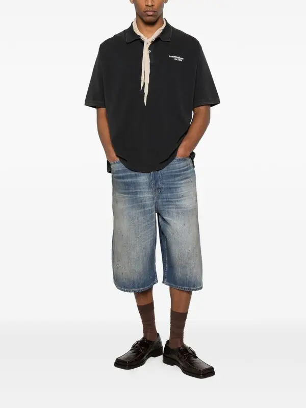Acne Studios Logo Cotton Polo Shirt