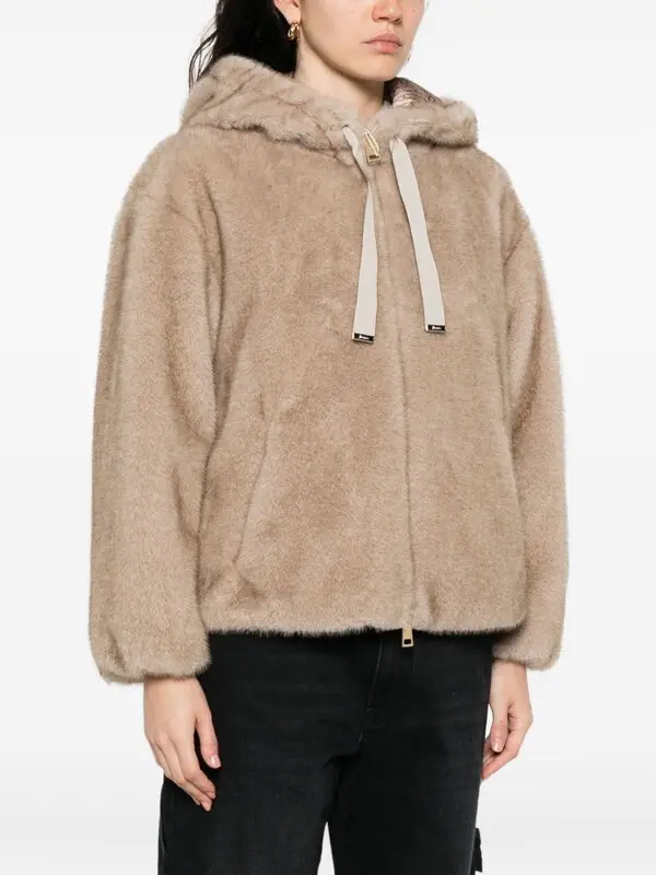 Herno Faux Fur Bomber Jacket