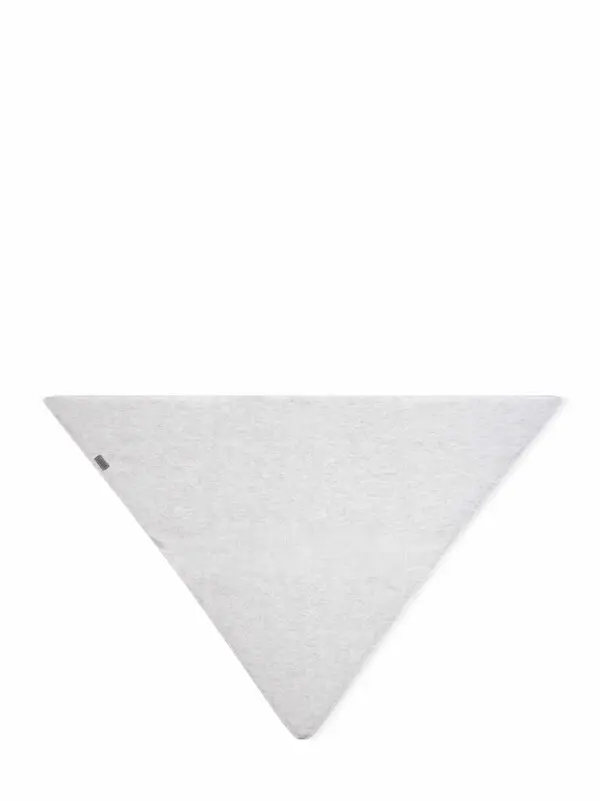 Brunello Cucinelli Pearl Grey Cashmere Scarf With Monili - Multicolor