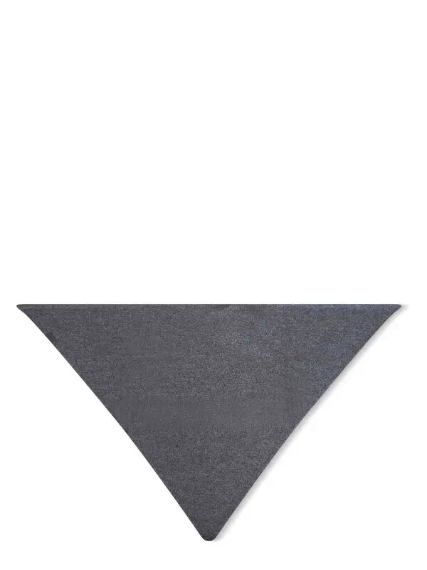 Brunello Cucinelli Lead Grey Cashmere Scarf With Monili - Multicolor
