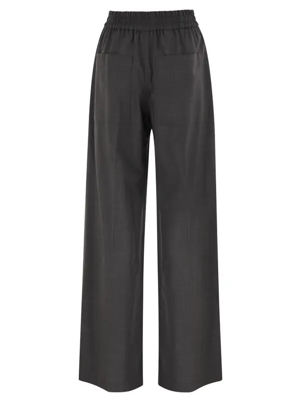 Brunello Cucinelli Stretch Virgin Wool Fluid Trousers