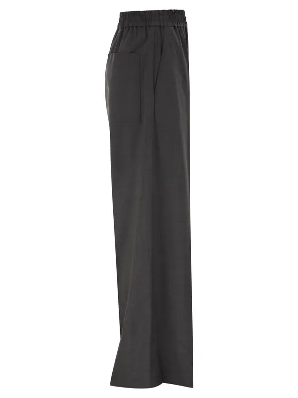Brunello Cucinelli Stretch Virgin Wool Fluid Trousers