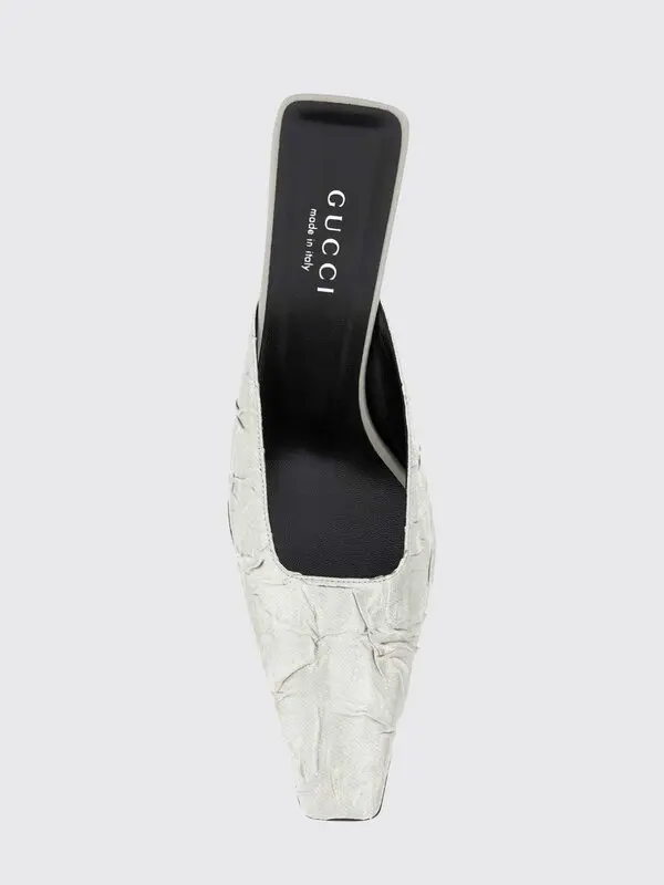 Gucci Pearl Embellished High Heel Shoes - Cream