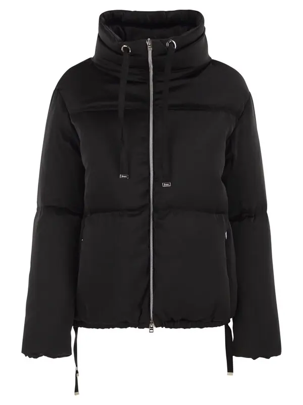 Herno High-neck Down Jacket With Drawstring Collar - Black