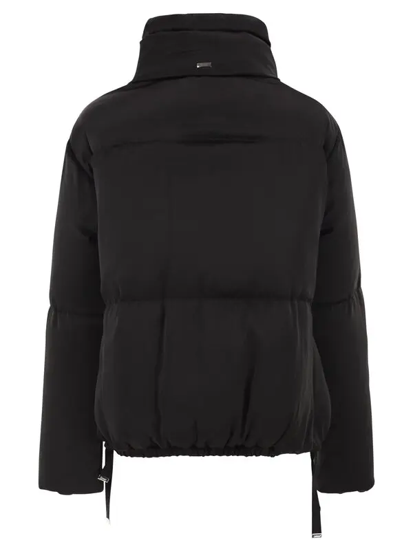 Herno High-neck Down Jacket With Drawstring Collar - Black