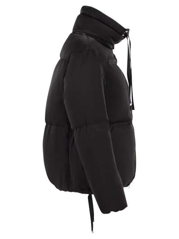 Herno High-neck Down Jacket With Drawstring Collar - Black